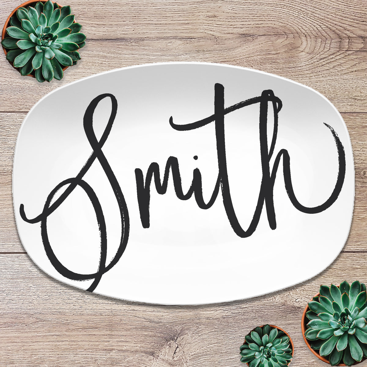 Large Script Personalized Platter – Our Platter