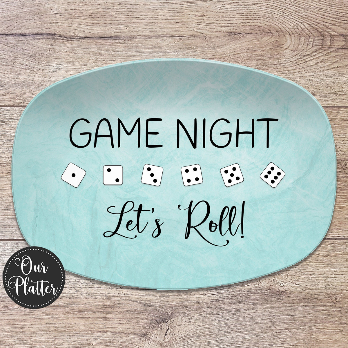 Bunco Game Night Dice Personalized Platter – Our Platter