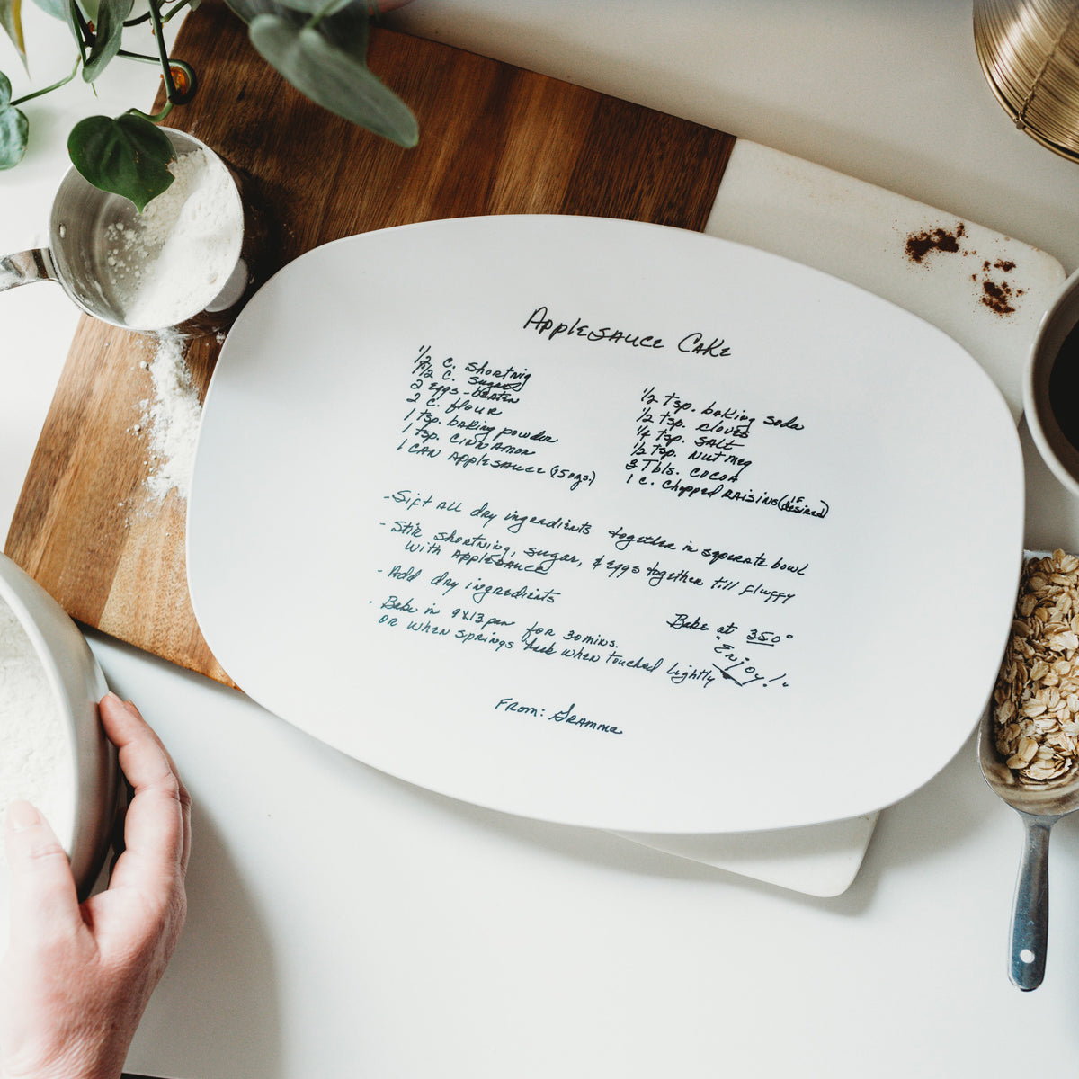Thanksgiving Fall Handwritten Recipe Platter – Our Platter