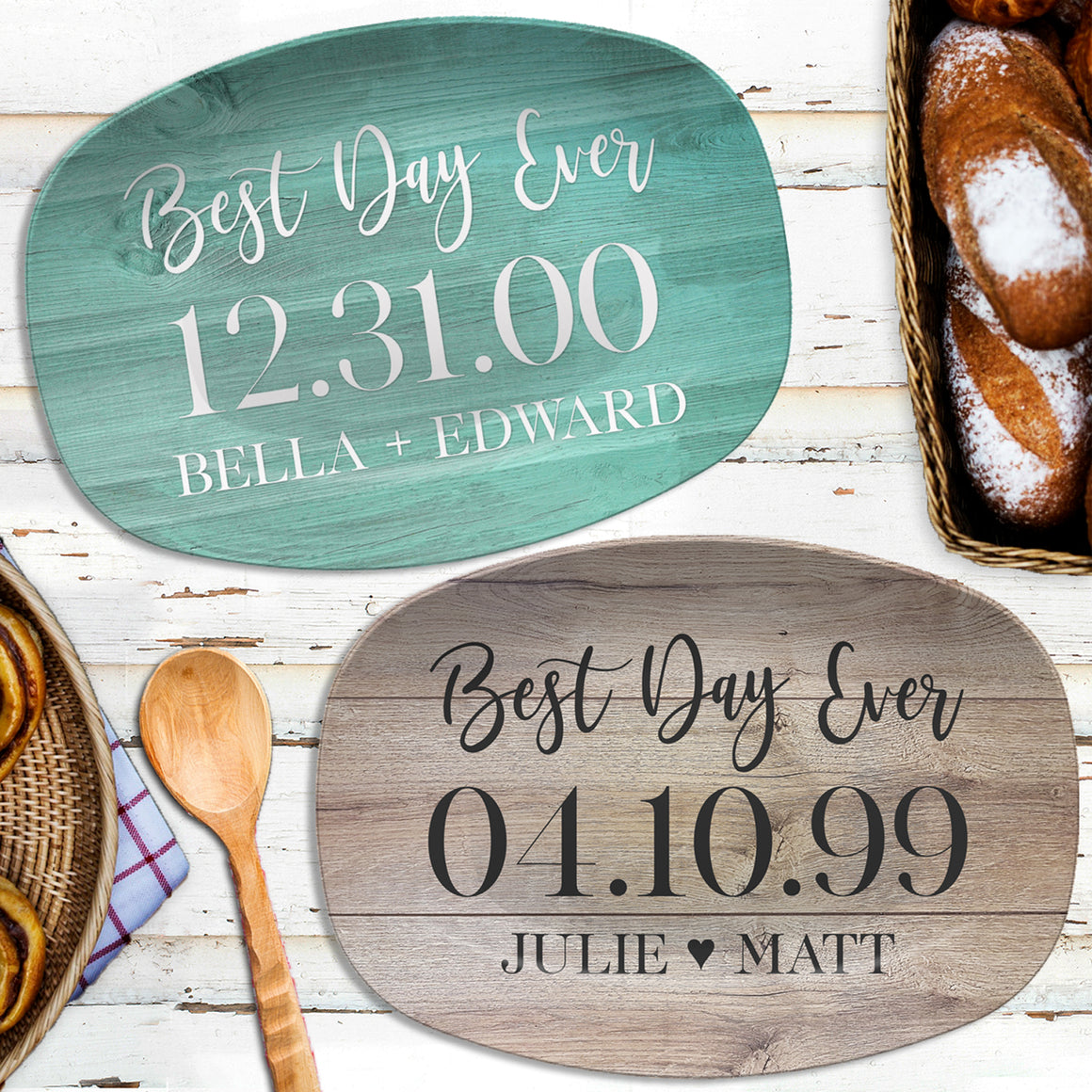 Large Script Personalized Platter – Our Platter