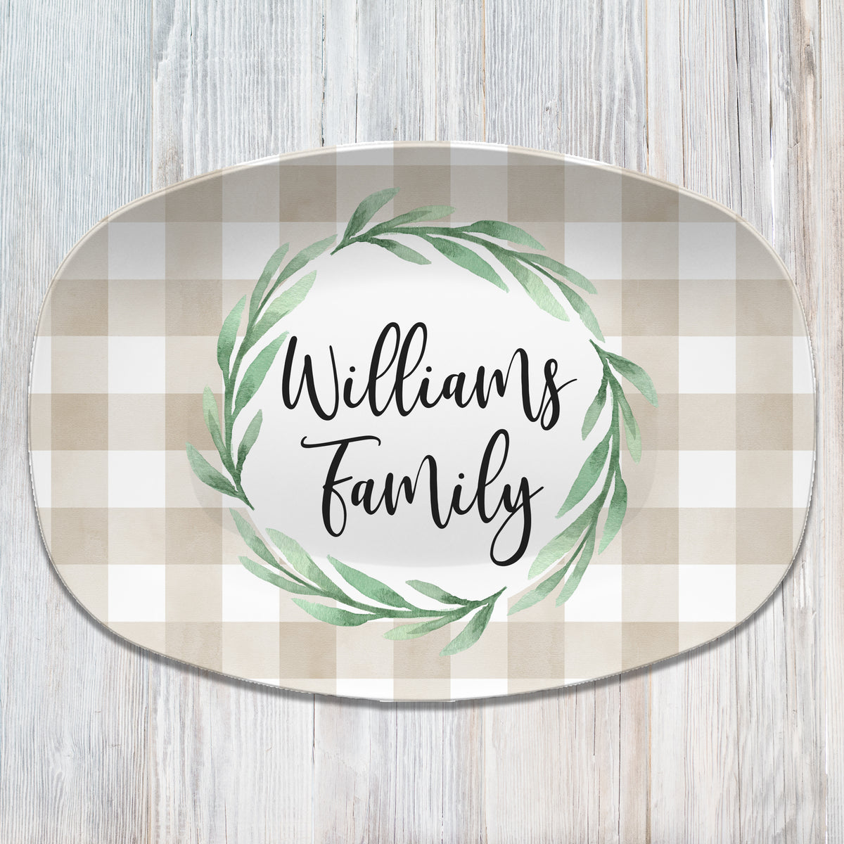 Fall Buffalo Plaid Personalized Platter – Our Platter