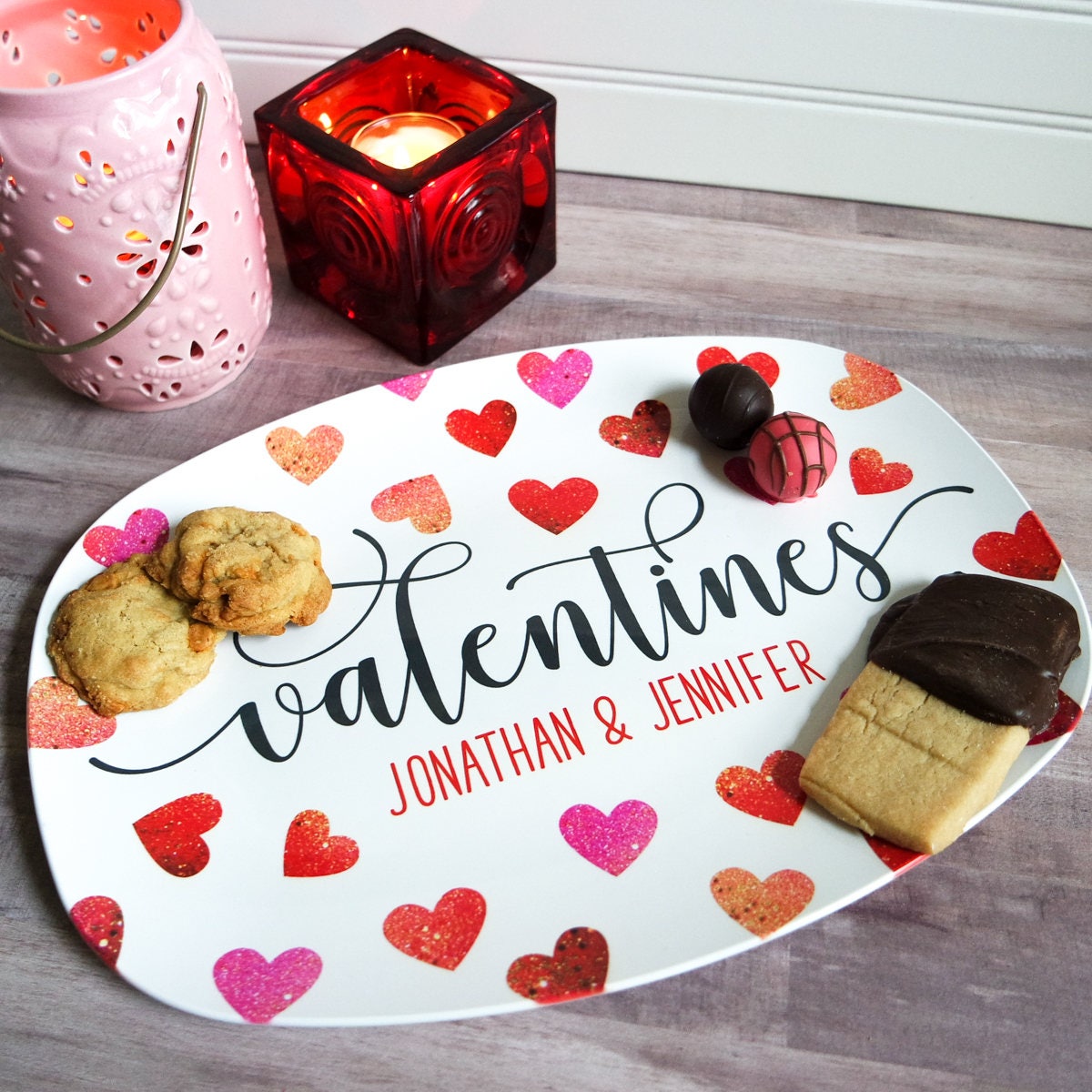 Valentine Hearts Design | Personalized Platter – Our Platter