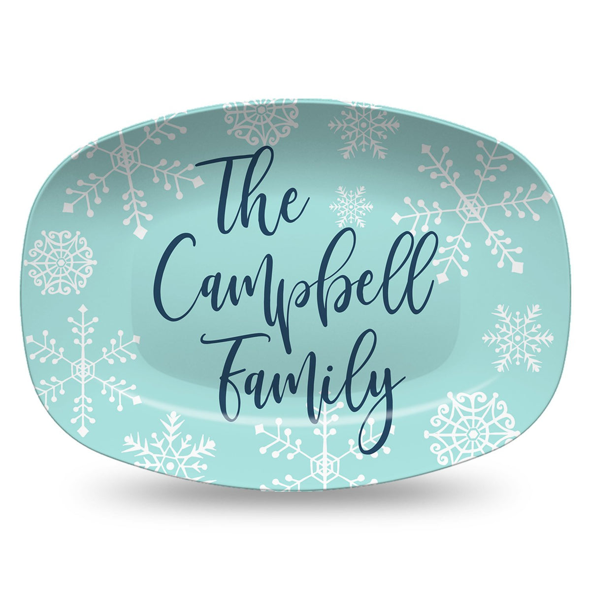 Blue Winter Snowflake Personalized Platter – Our Platter
