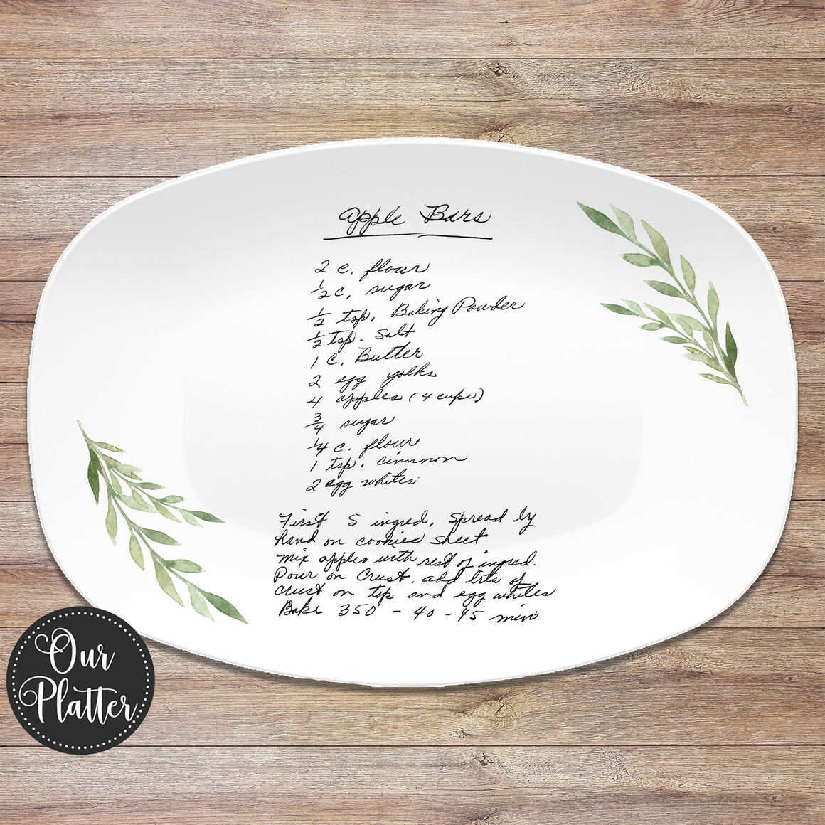 Our Platter - Personalized Plates