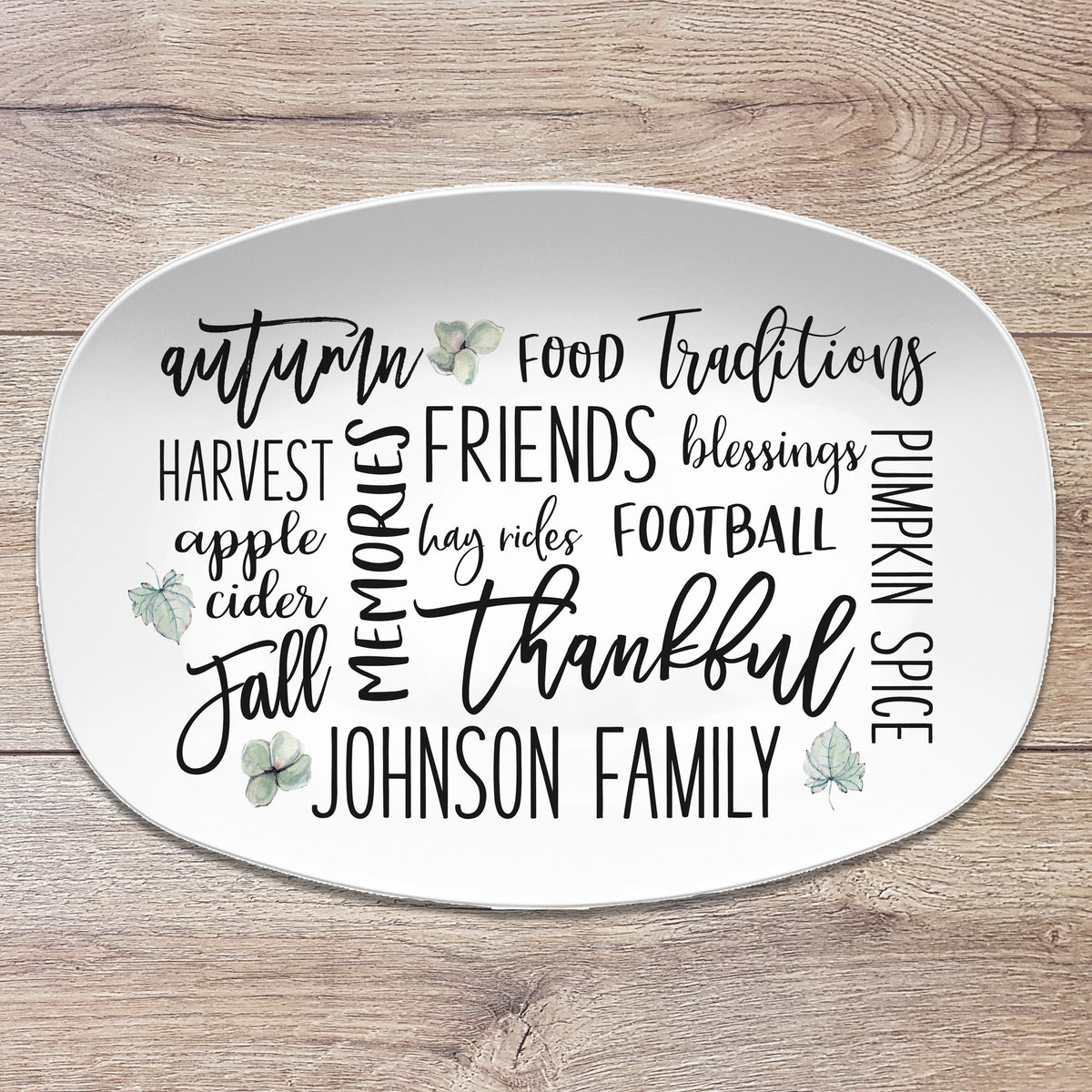 Everything Fall Personalized Platter – Our Platter