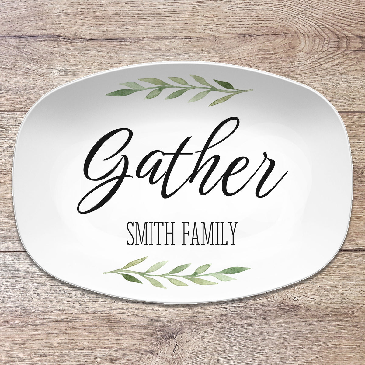 Welcome • Gather • Custom Family Personalized Platter – Our Platter