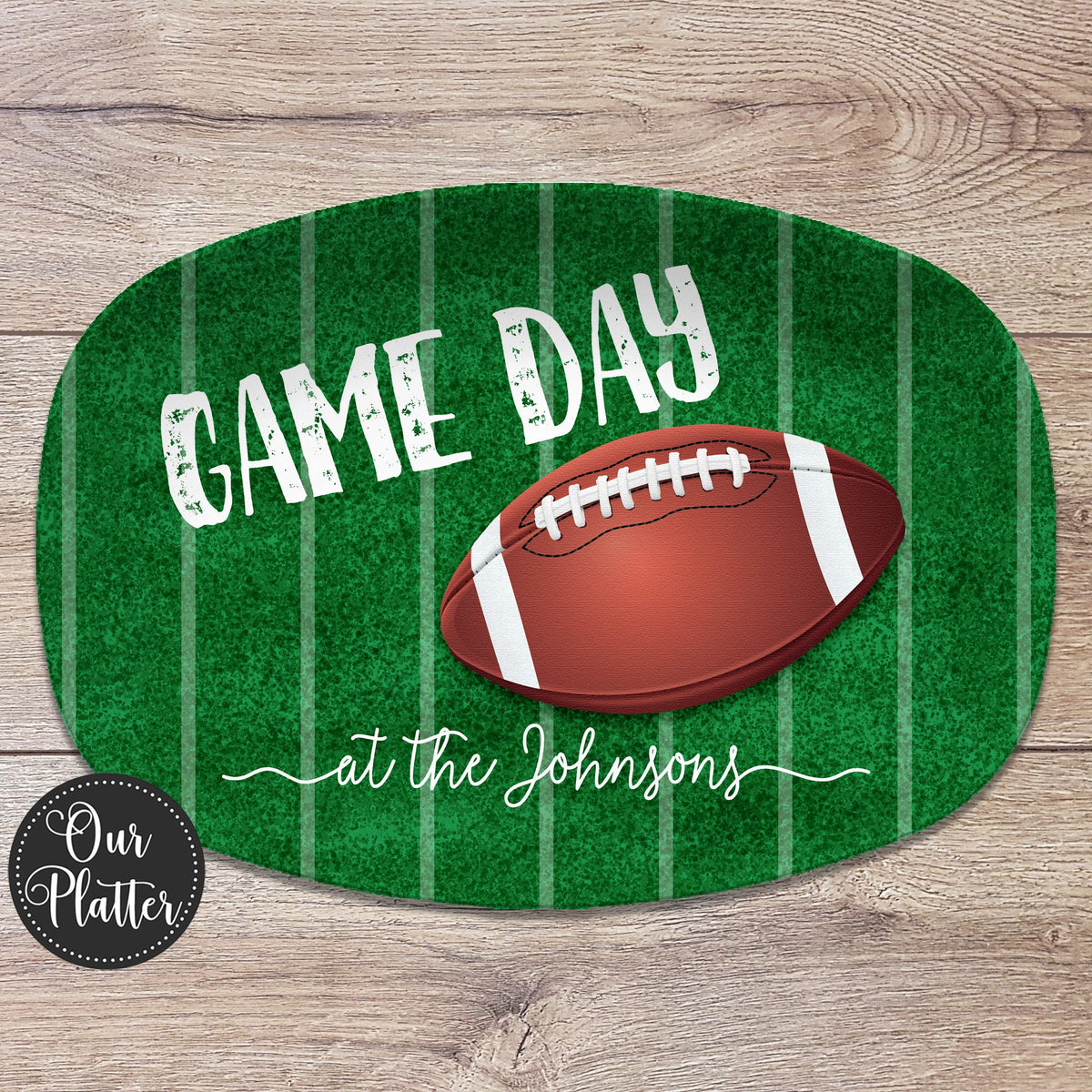 Game Day Football / Superbowl Party Personalized Platter – Our Platter