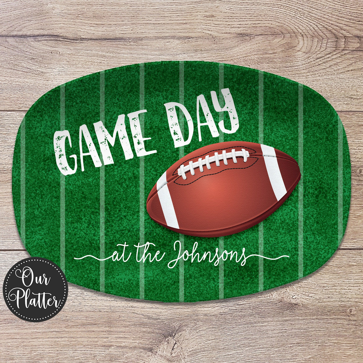 Game Day Football / Superbowl Party Personalized Platter – Our Platter